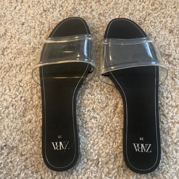 Zara | Shoes | Zara Clear Sandals Barely Worn | Poshmark